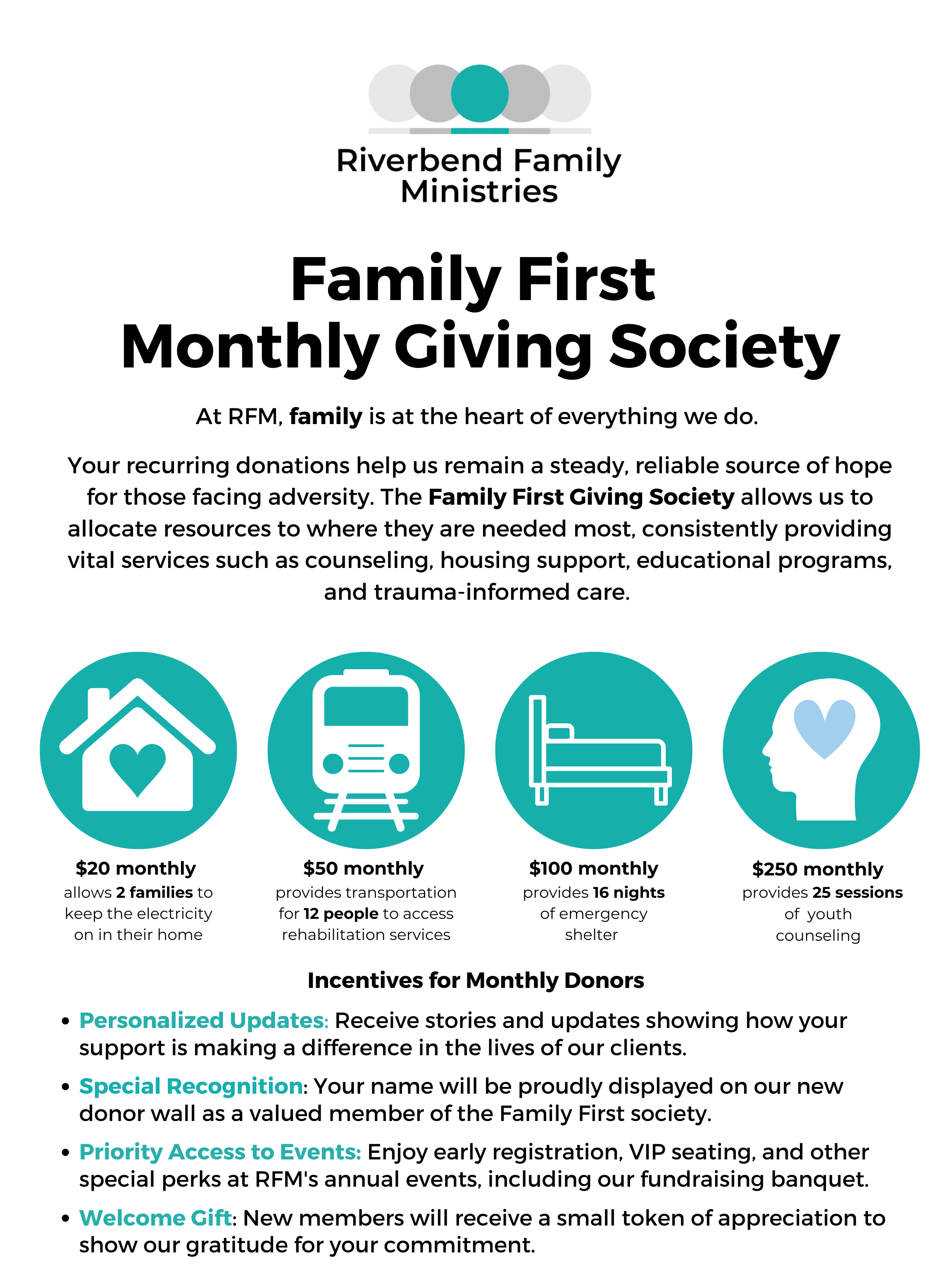 Family First Monthly Giving Society – Riverbend Family Ministries
